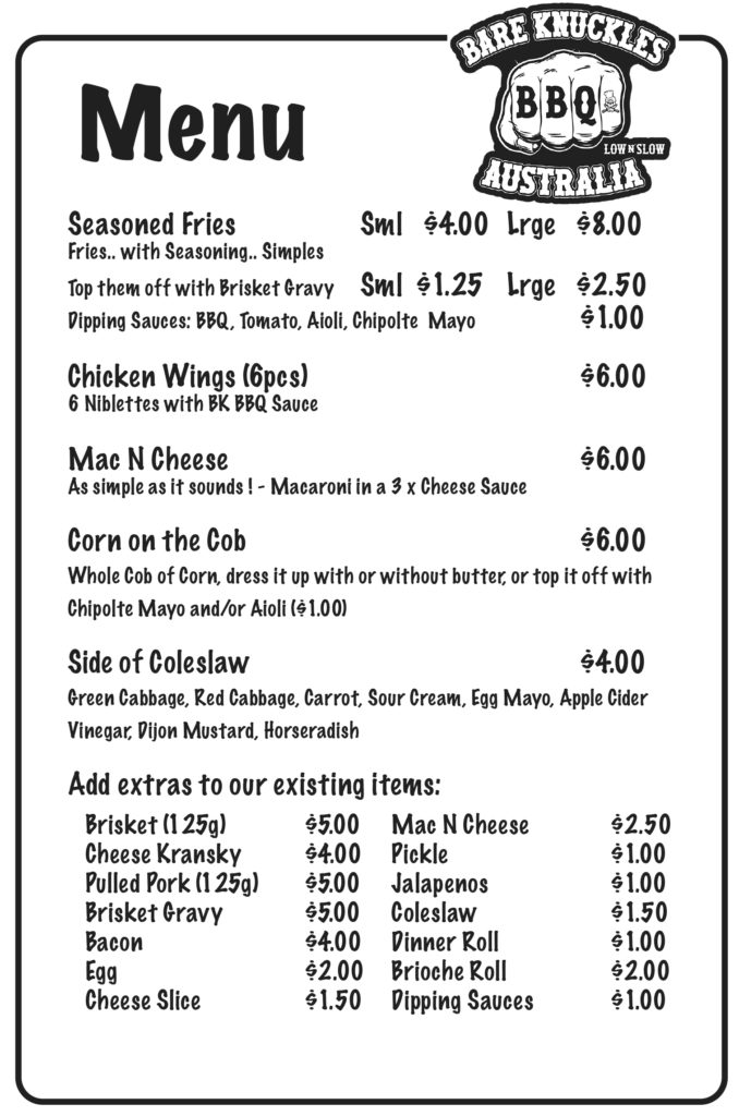Menu – Bare Knuckles BBQ
